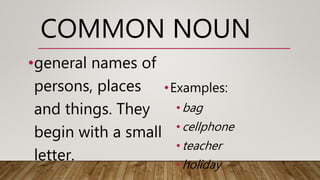 Proper and Common noun | PPTX