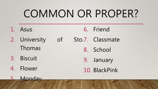 Proper and Common noun | PPTX