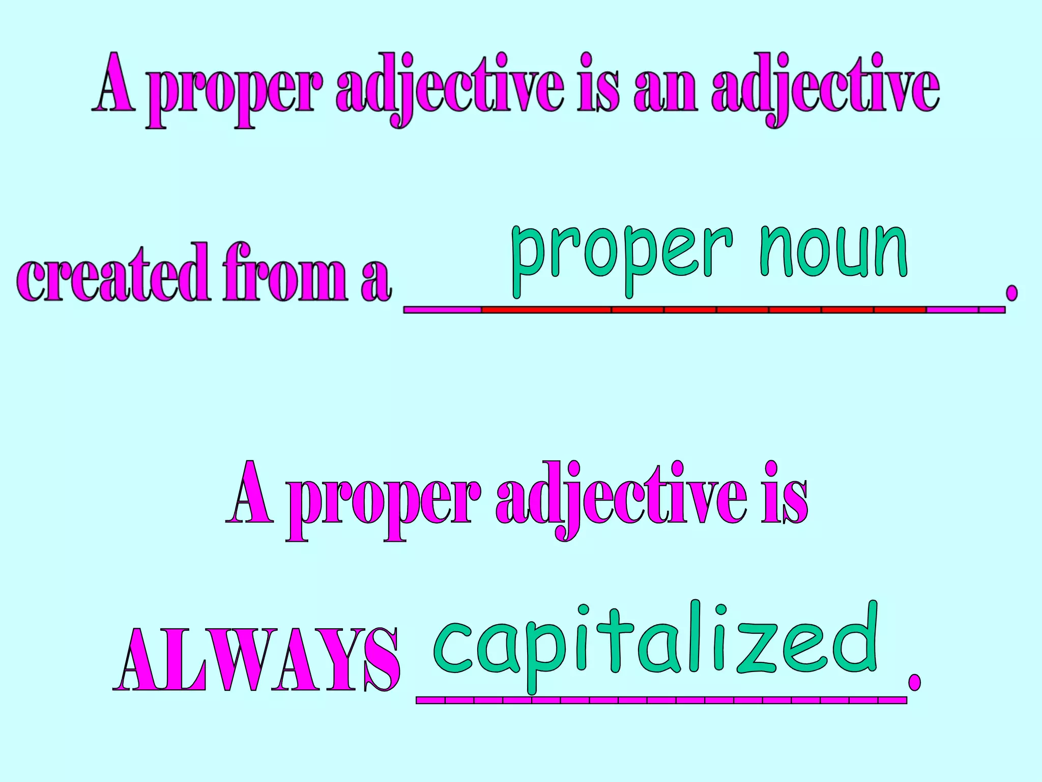 Proper and noun adjectives | PPT