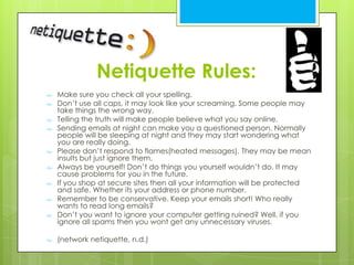 Proper behavior on the web | PPT