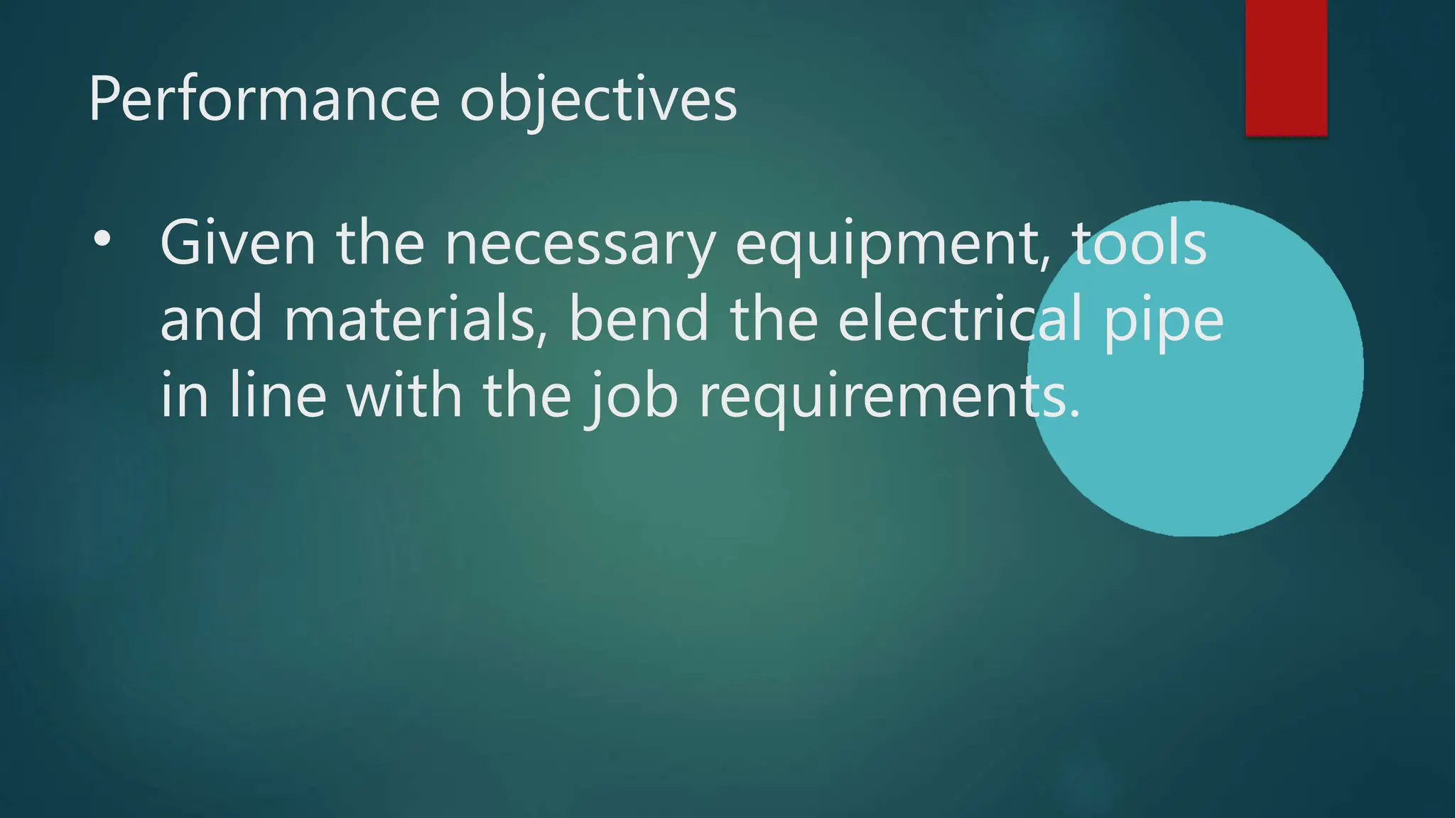Proper bending of conduit eim.ppt sssssx | PPTX