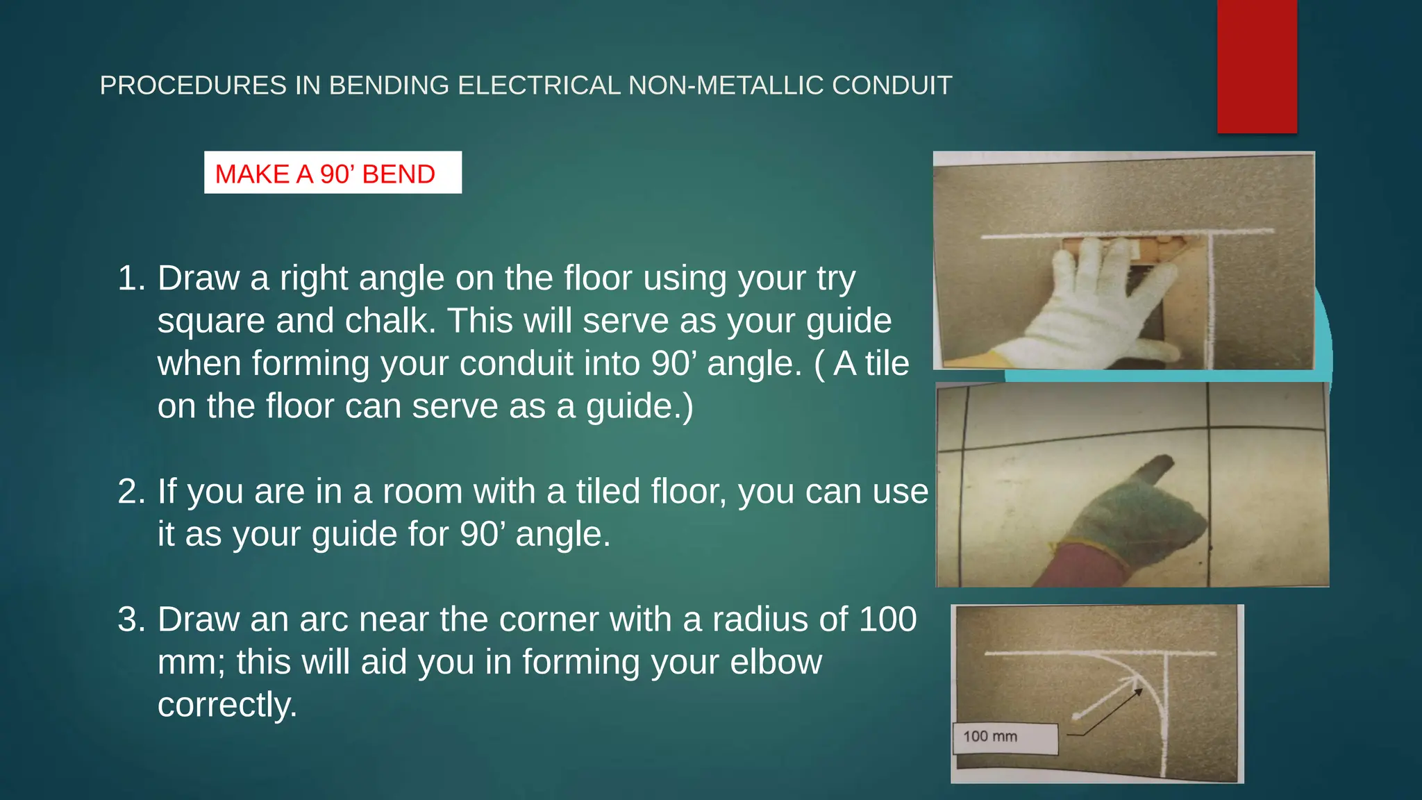 Proper bending of conduit eim.ppt sssssx | PPTX