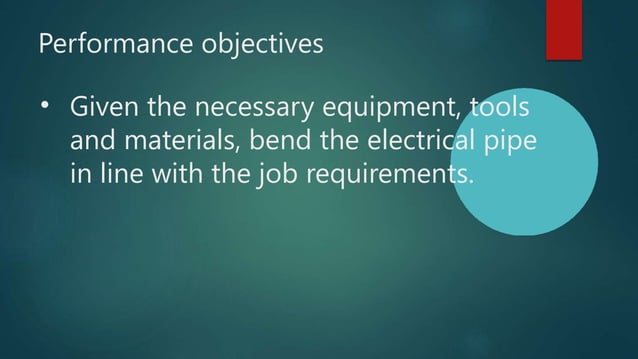 Proper bending of conduit eim.ppt sssssx | PPTX