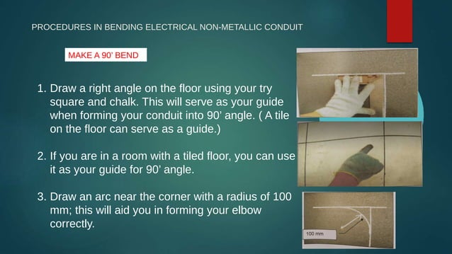Proper bending of conduit eim.ppt sssssx | PPTX