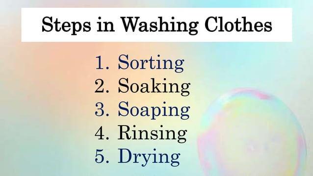 Proper care for the clothes | PPTX | Bath and Shower | Personal Care