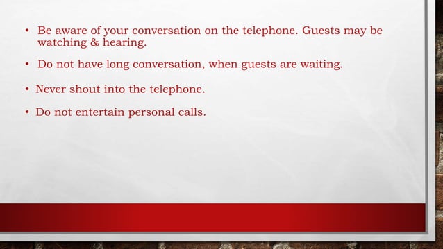 Proper etiquette and manners (Hotel Employee) | PPTX | Hotels and ...