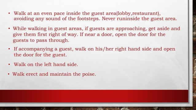 Proper etiquette and manners (Hotel Employee) | PPTX | Hotels and ...
