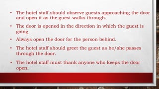 Proper etiquette and manners (Hotel Employee) | PPTX