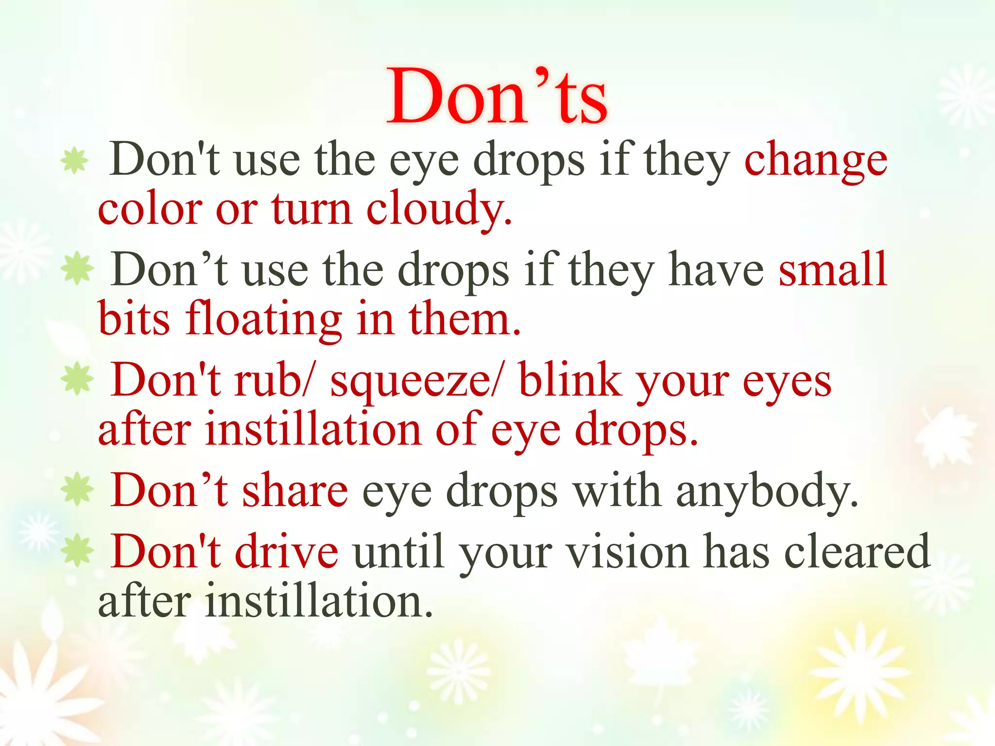 Proper eye drop administration technique | PPTX