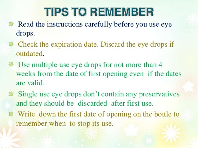 Proper eye drop administration technique