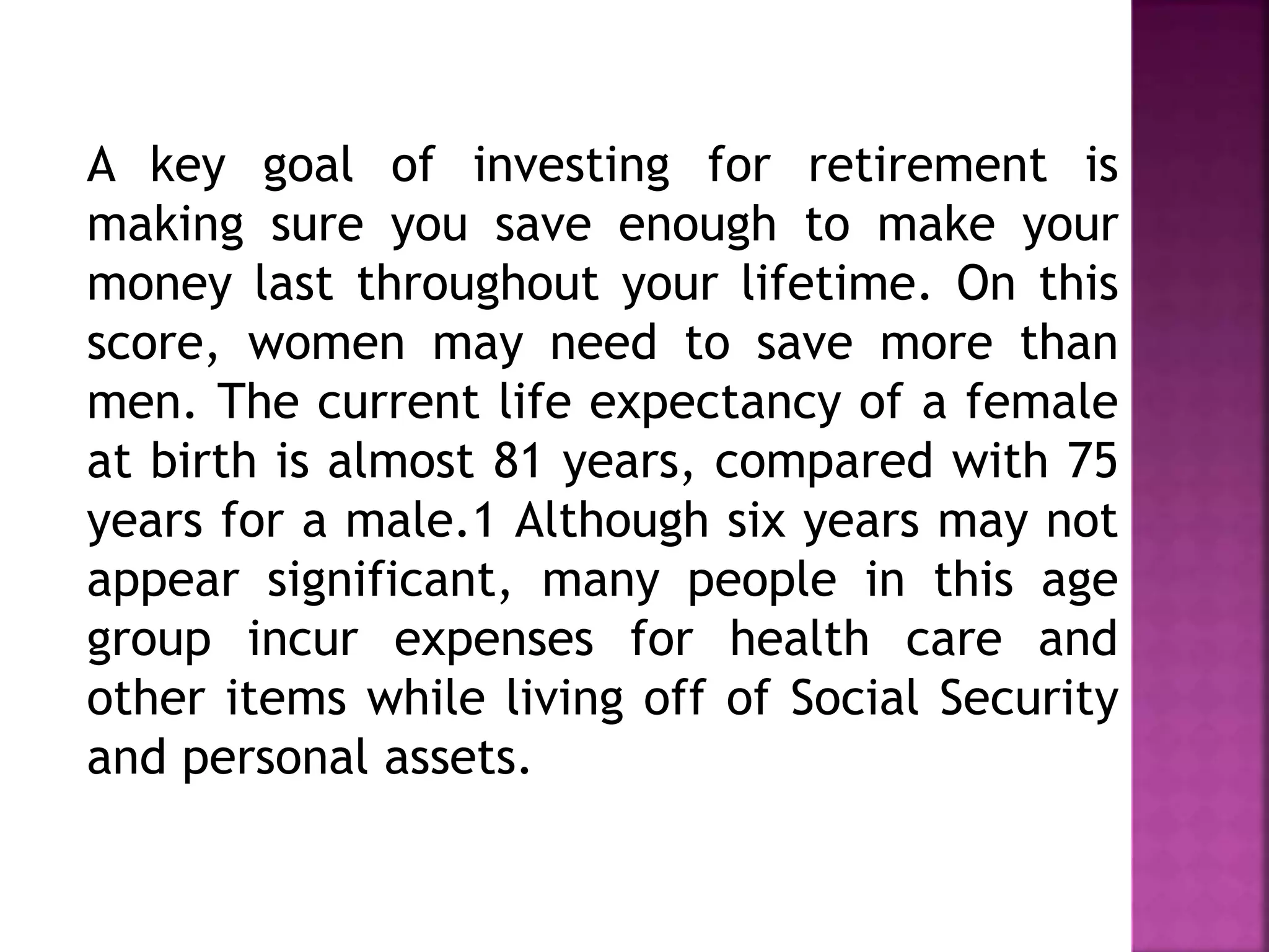 Proper financial planning critical for women | PPT