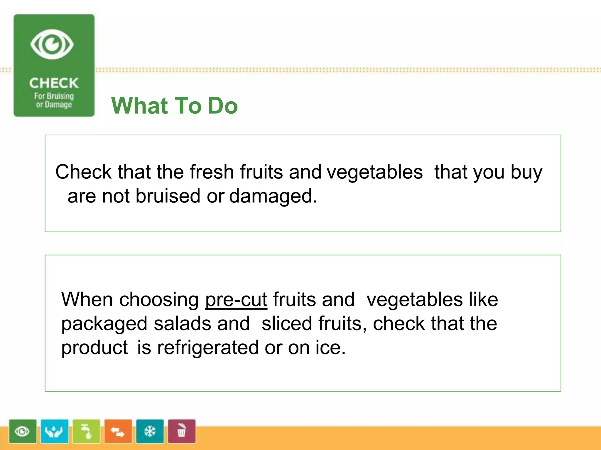 Proper handling of fruit and vegetables | PPTX