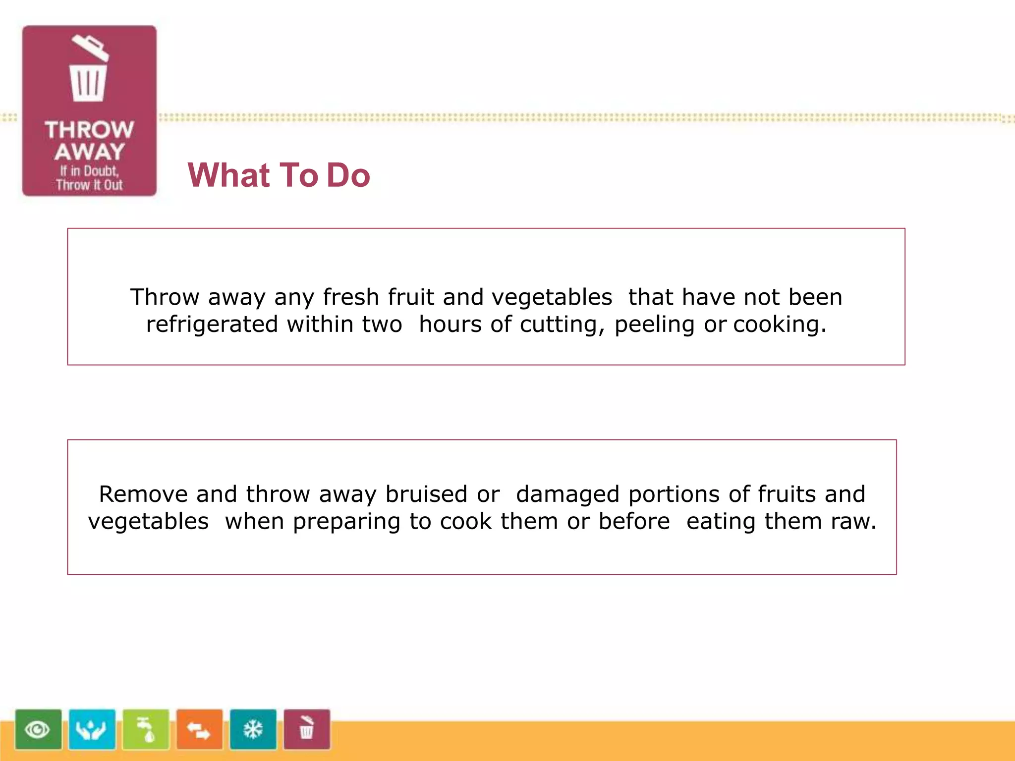 Proper handling of fruit and vegetables | PPTX