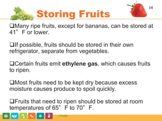 Proper handling of fruit and vegetables | PPTX