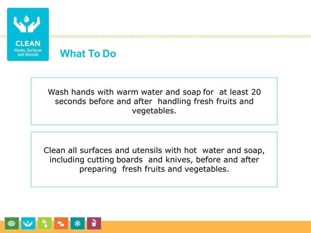 Proper handling of fruit and vegetables | PPTX