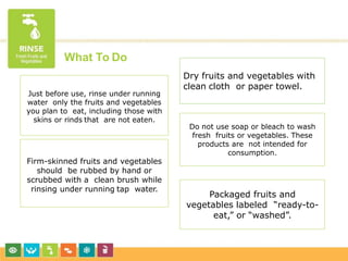 Proper handling of fruit and vegetables | PPTX