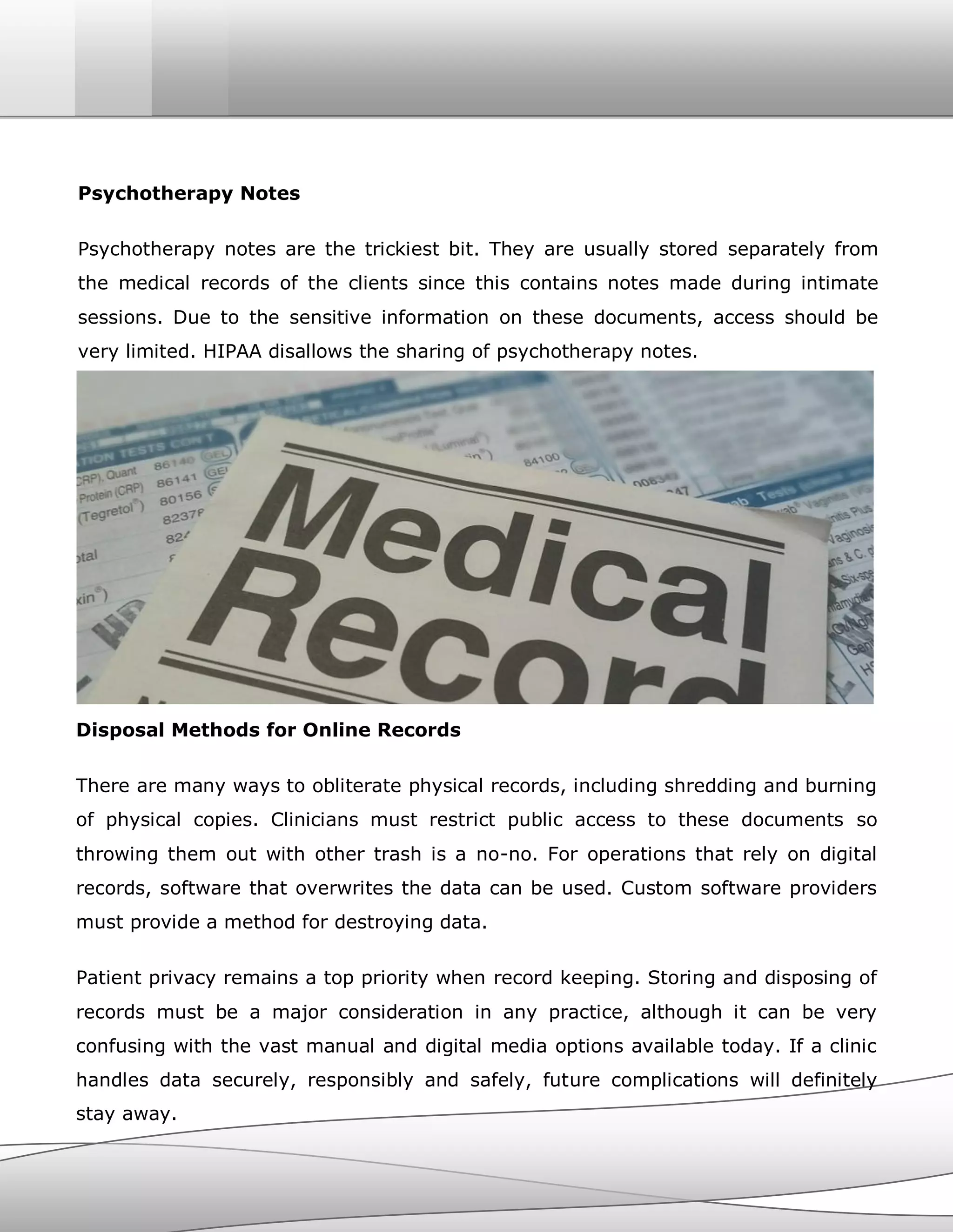 Proper handling of psychiatric patients’ medical records | PDF
