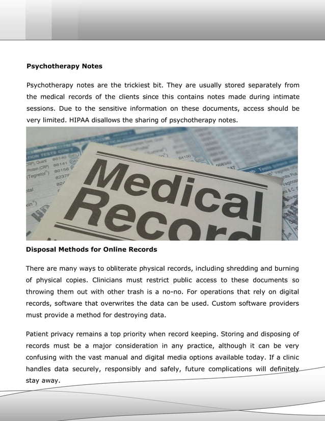 Proper handling of psychiatric patients’ medical records | PDF