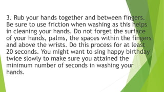 Proper hand washing for the grade 8 lesson in caregiving | PPTX