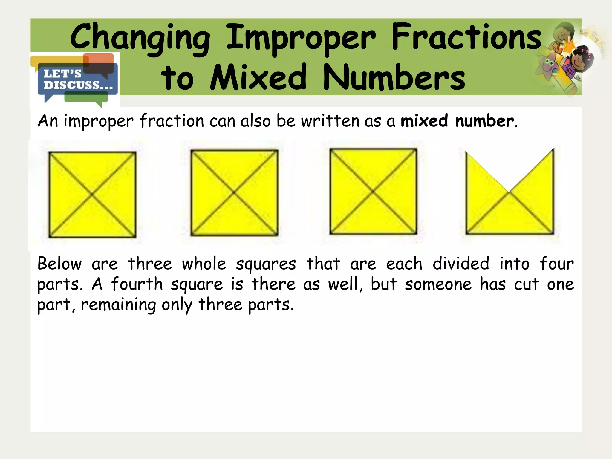 Proper; Improper & Mixed Number Fractions | PDF
