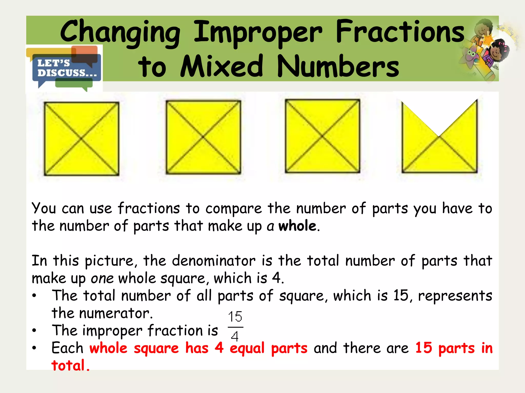 Proper; Improper & Mixed Number Fractions | PDF