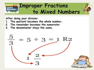 Proper; Improper & Mixed Number Fractions | PDF