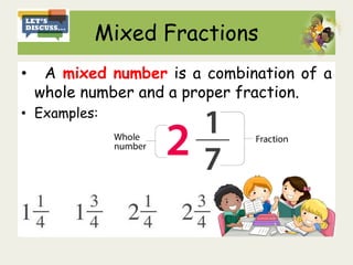 Proper; Improper & Mixed Number Fractions | PDF