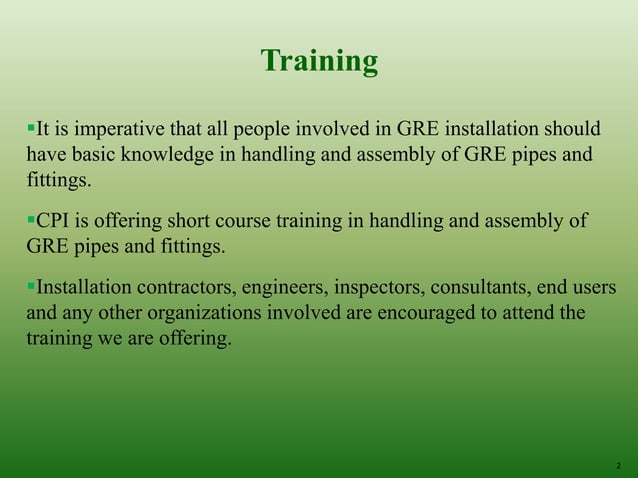 Proper installation GRE | PPTX