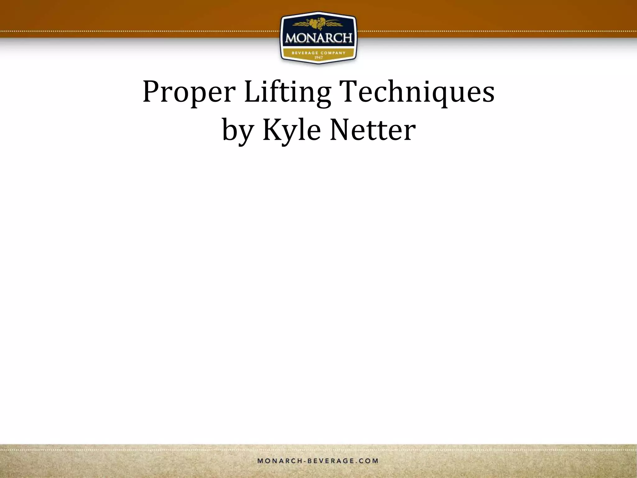 Proper Lifting Technique Pptx