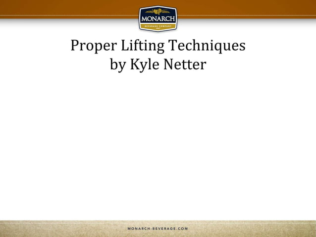 Proper Lifting Technique | PPTX | Physical Therapy | Wellness