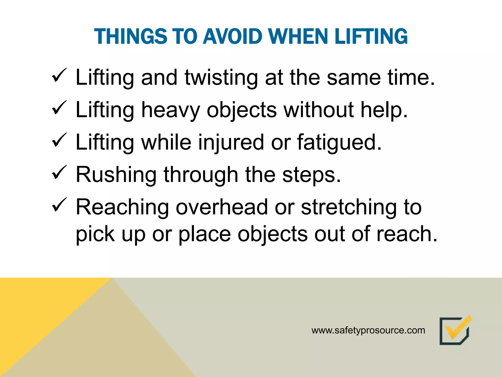 Proper Lifting Techniques | PPTX