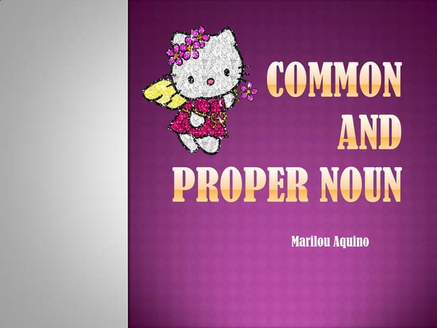 Proper noun and common noun | PPT