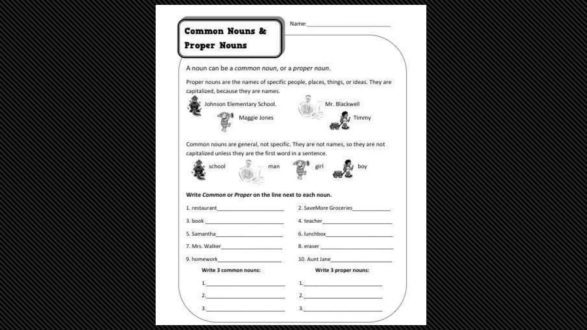 Proper noun & common noun | PPTX