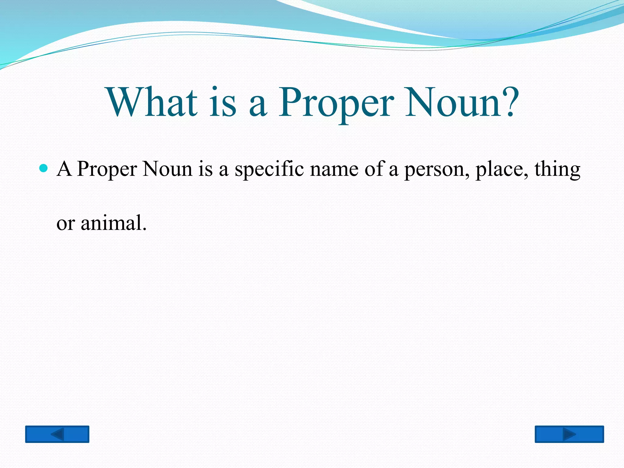 Proper Nouns and Common Nouns | PPTX