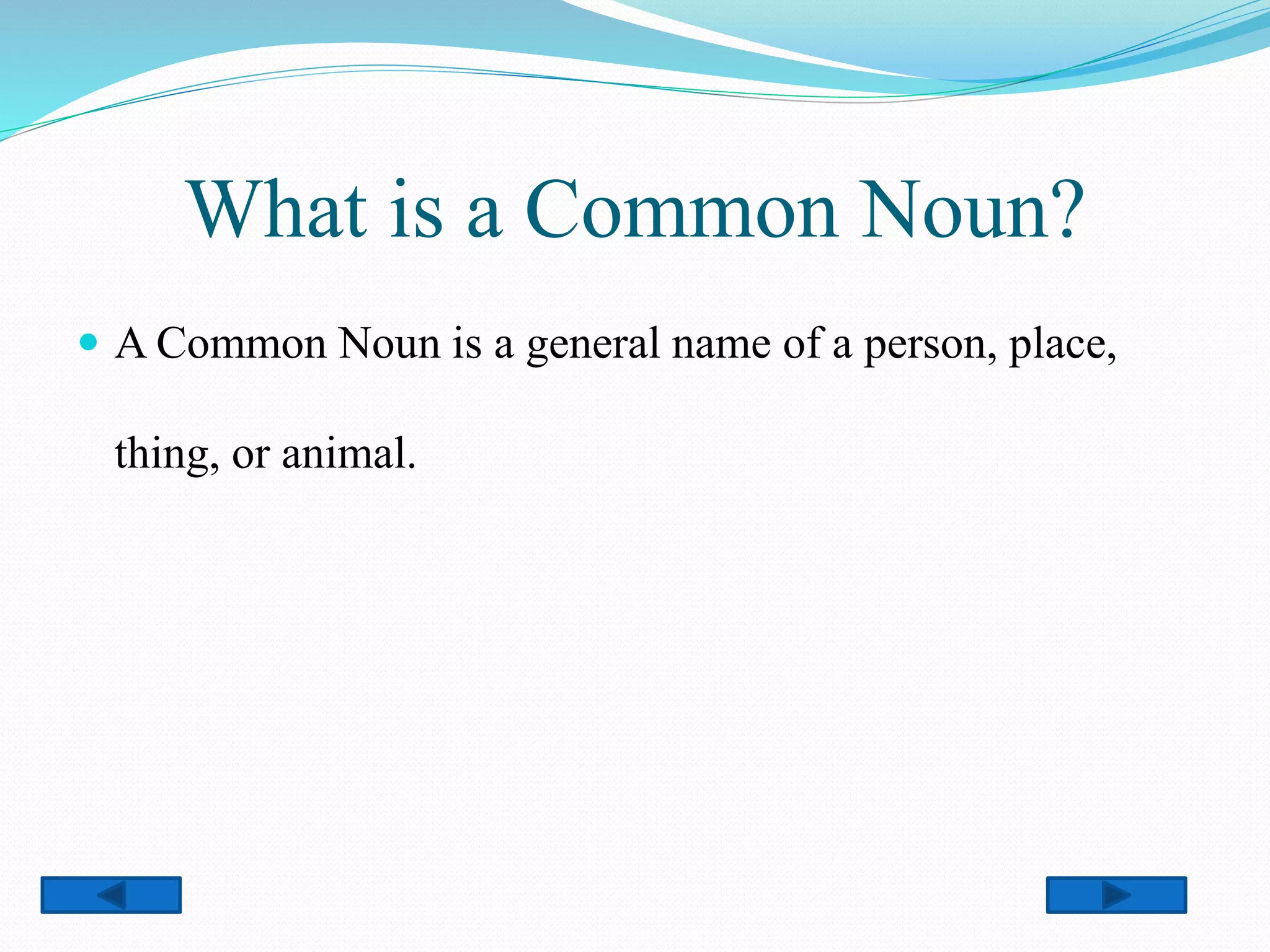Proper Nouns and Common Nouns | PPTX
