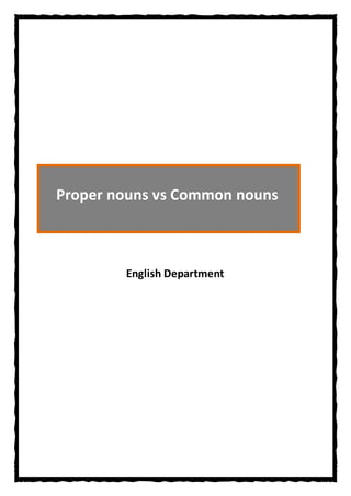 Proper nouns and Common nouns | DOCX