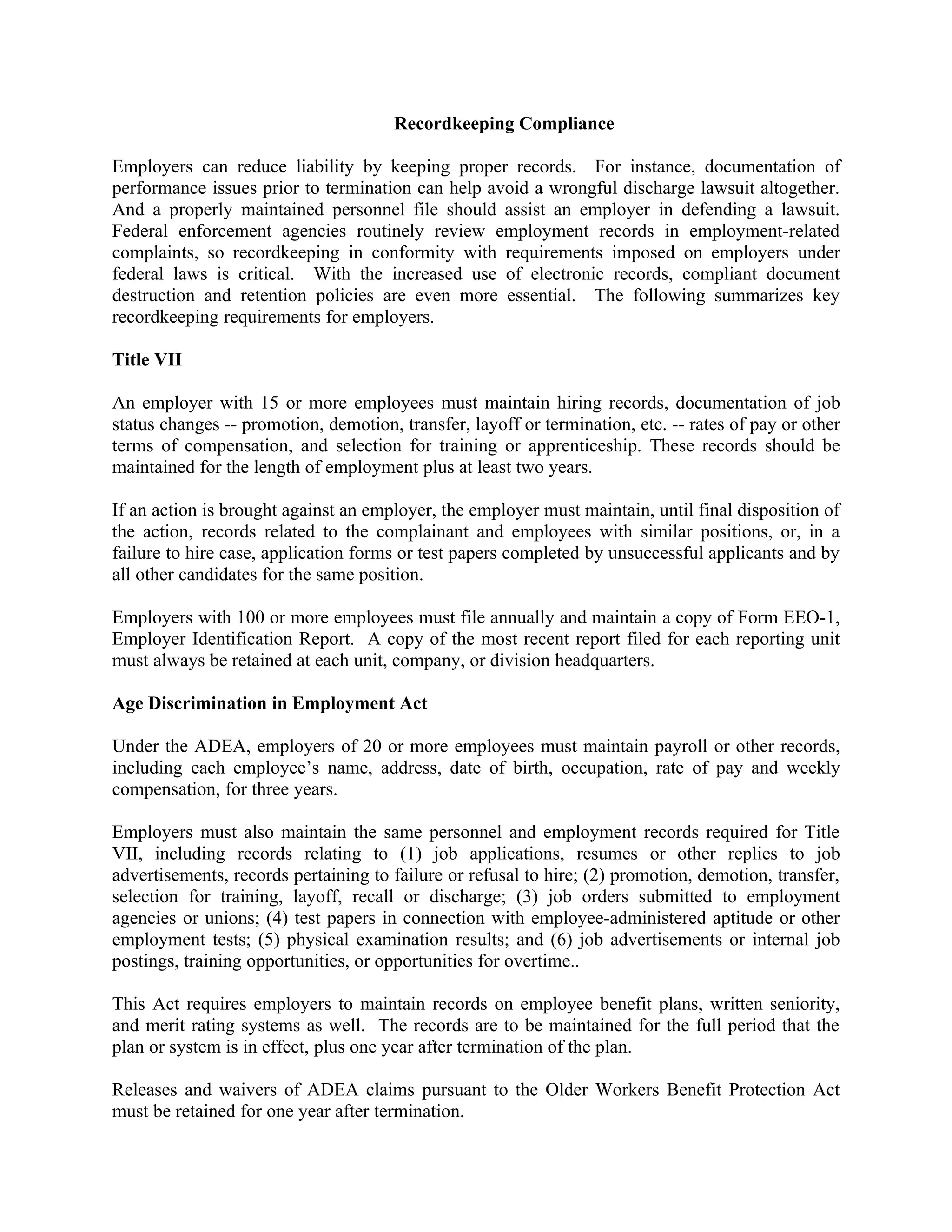 Proper Recordkeeping | PDF