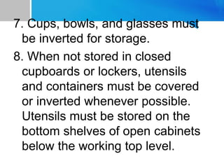 Proper storage of kitchen tools and equipment | PPT