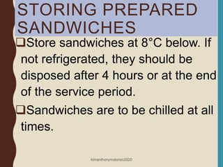 Proper storage of sandwiches | PPTX