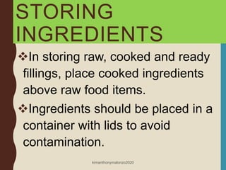 Proper storage of sandwiches | PPTX