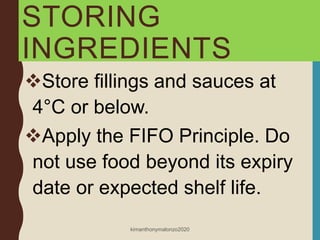 Proper storage of sandwiches | PPTX