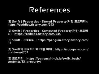 [Swift] Properties | PPT