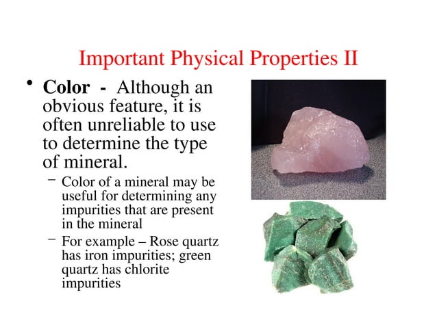 CLASSIFICATION OF ROCKS AND PROPERTIES OF MINERALS | PPT