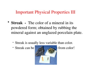 CLASSIFICATION OF ROCKS AND PROPERTIES OF MINERALS | PPT