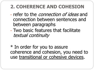 Reading and Writing Properties-of-a-Well-written-Text .pptx | Medical ...