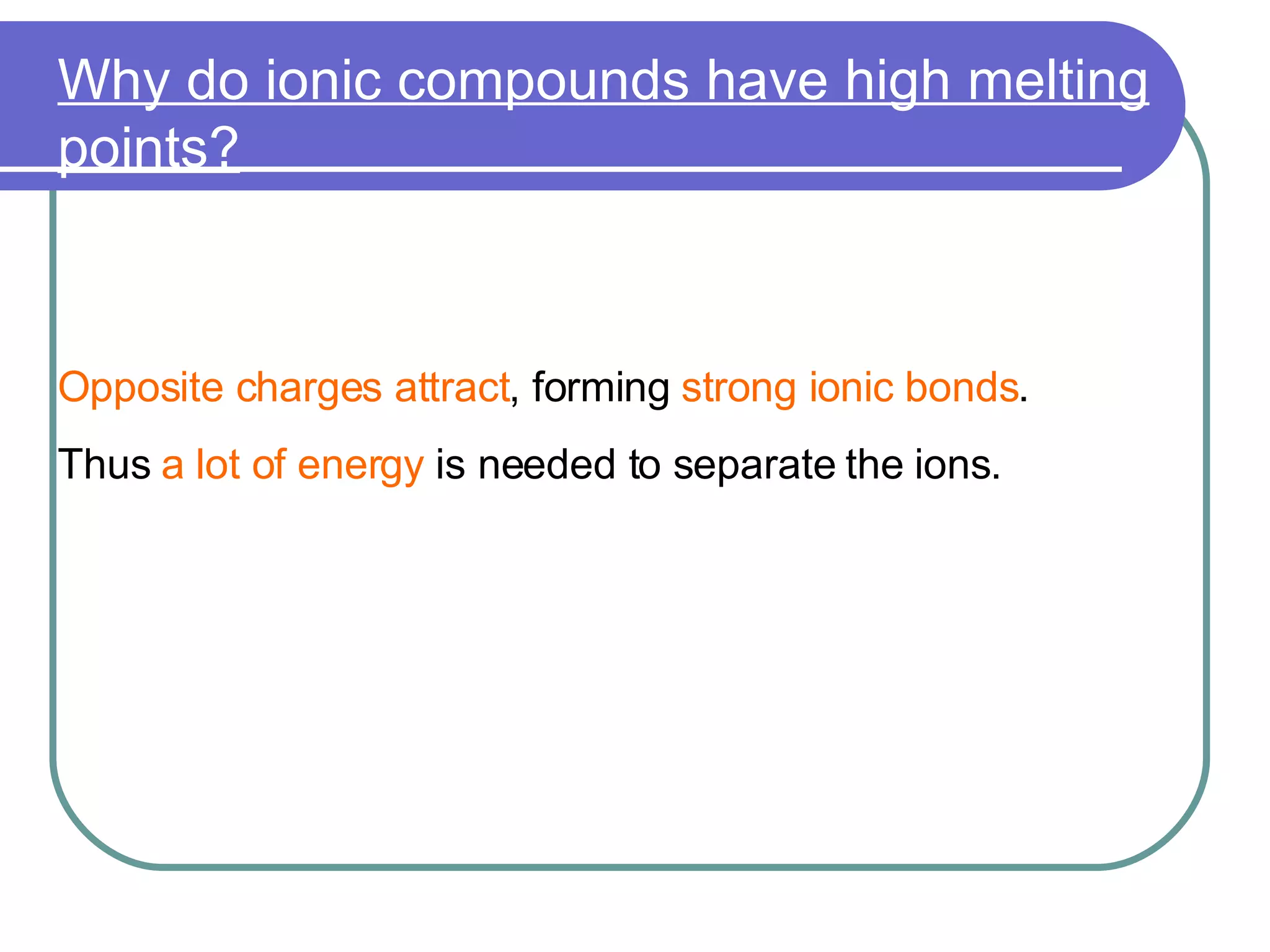 Properties of Compounds - Ionic, Covalent and Metallic | PPS