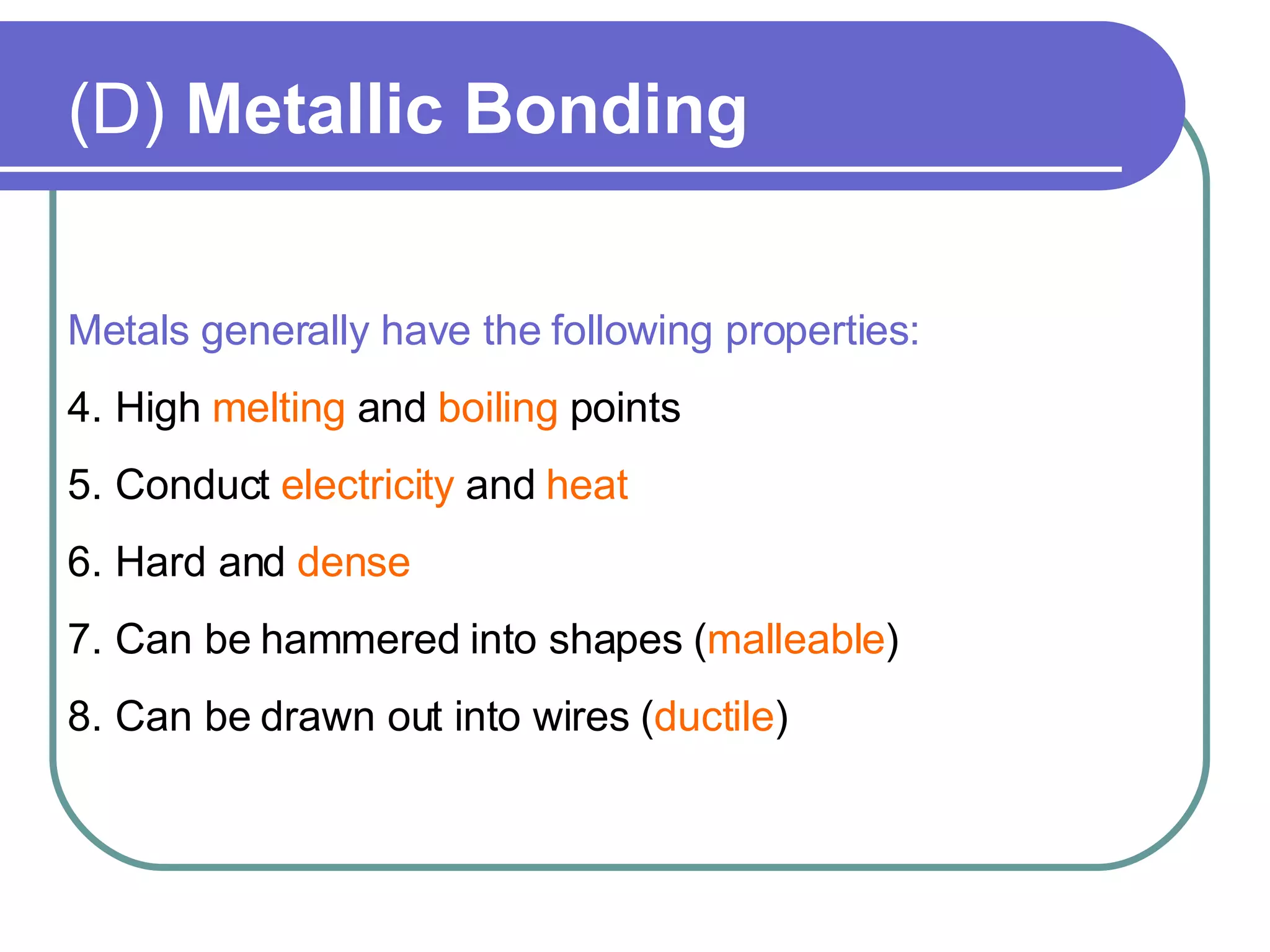 Properties of Compounds - Ionic, Covalent and Metallic | PPS