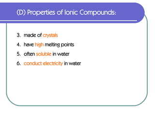 Properties of Compounds - Ionic, Covalent and Metallic | PPS