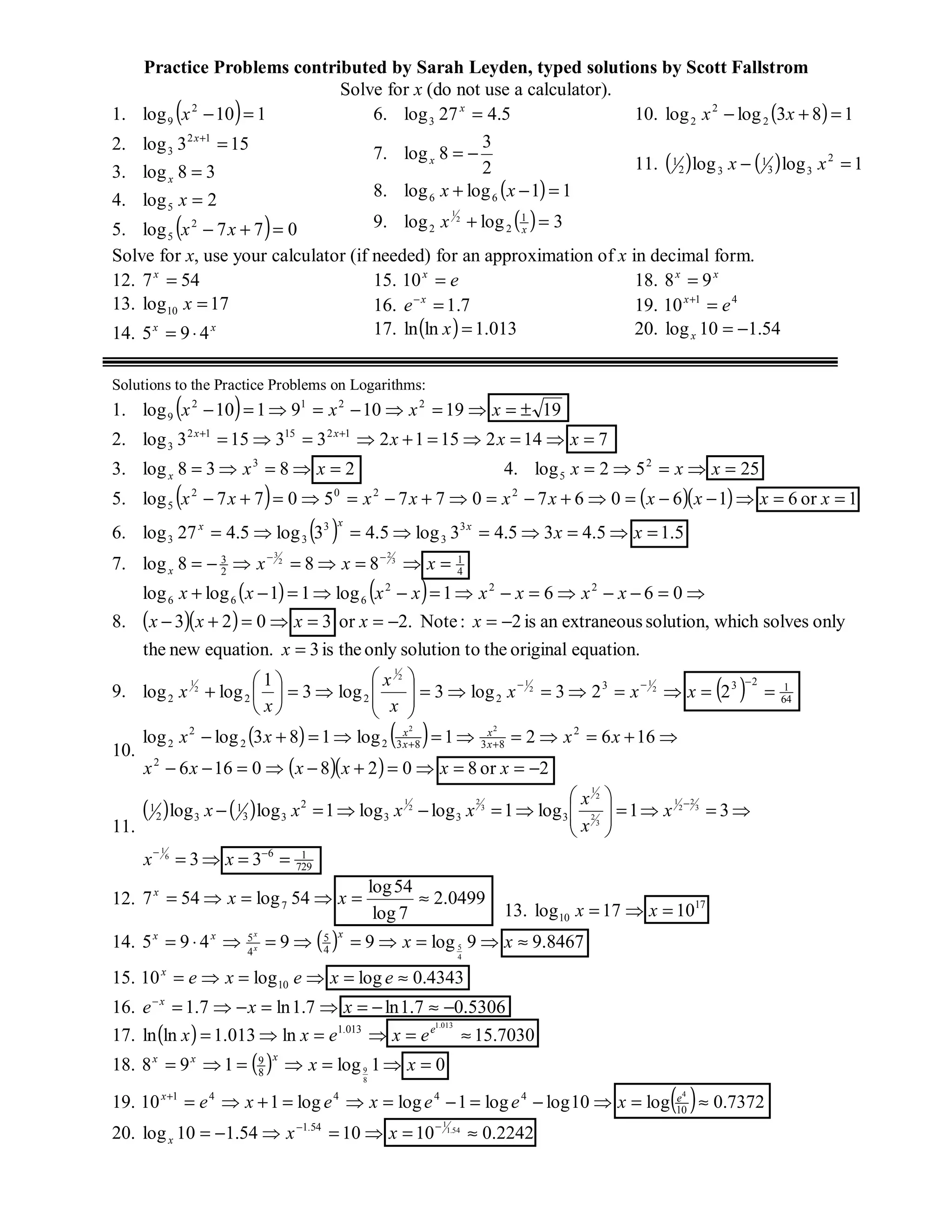 Properties of-logarithms | PDF