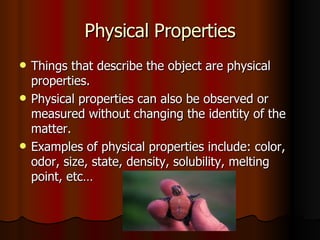 Properties of Matter | PPT